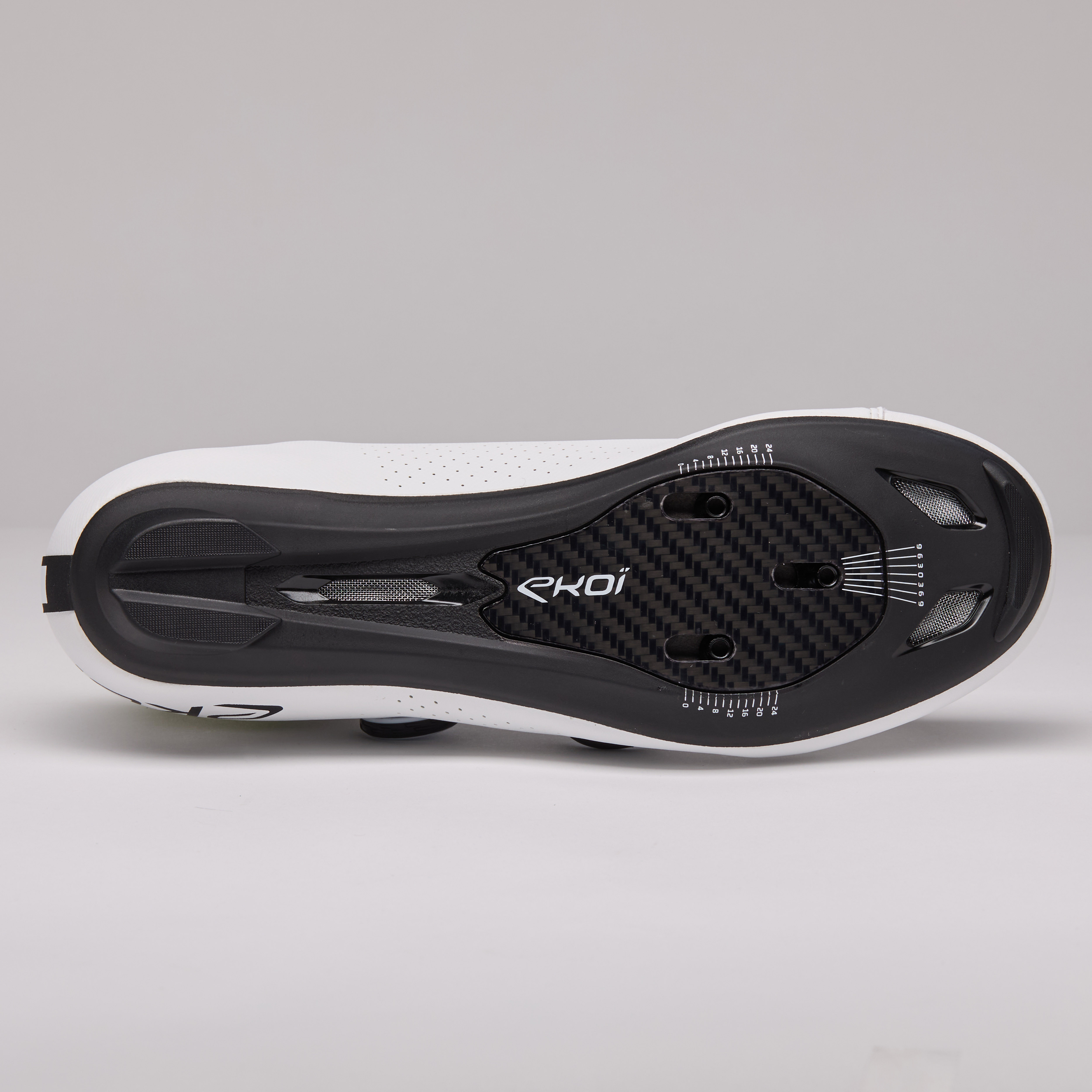 EKOI Perf R4 Road White Black Logo Shoes - EKOI