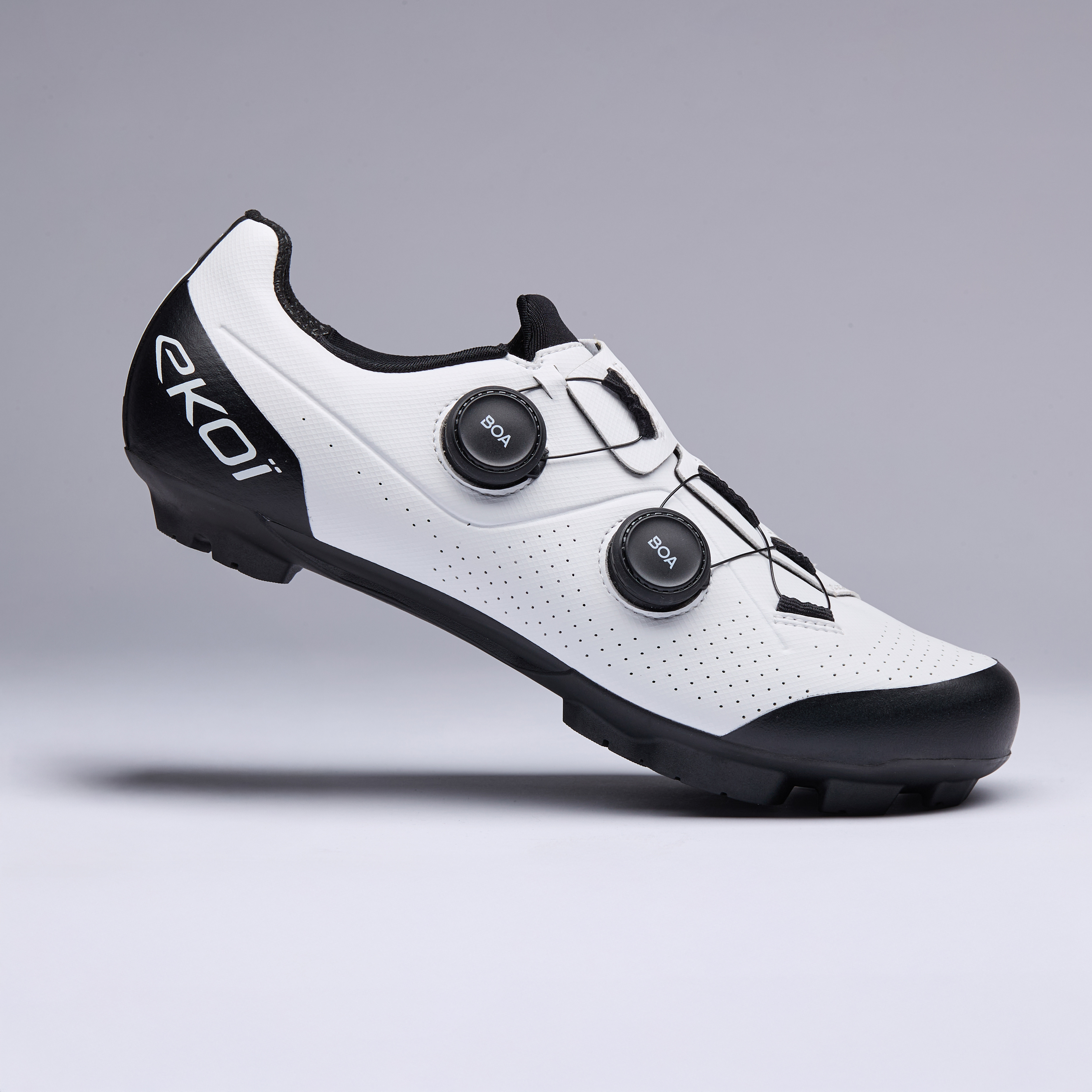MTB Shoes EKOI Perf XC R4 White Black - EKOI