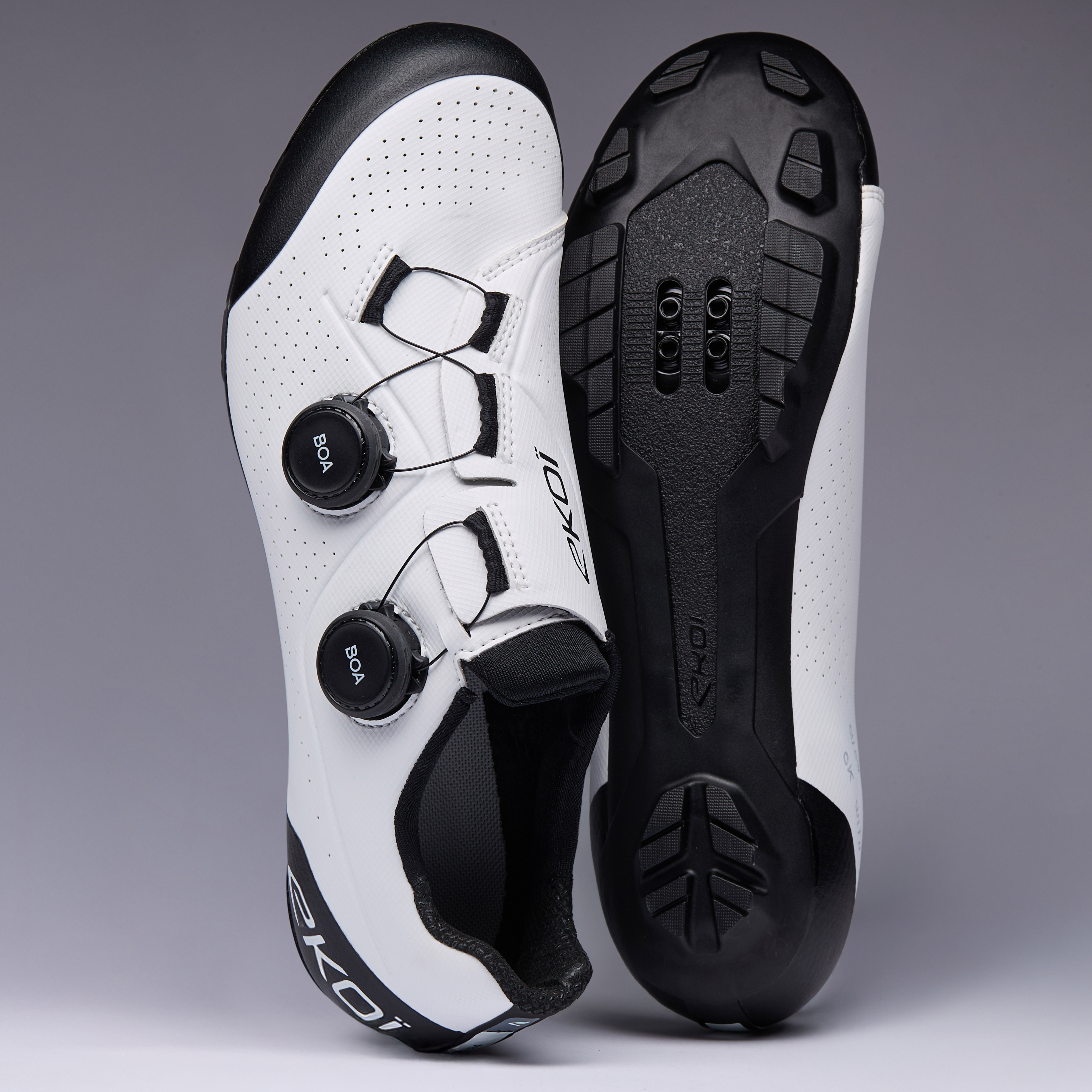 MTB Shoes EKOI Perf XC R4 White Black - EKOI