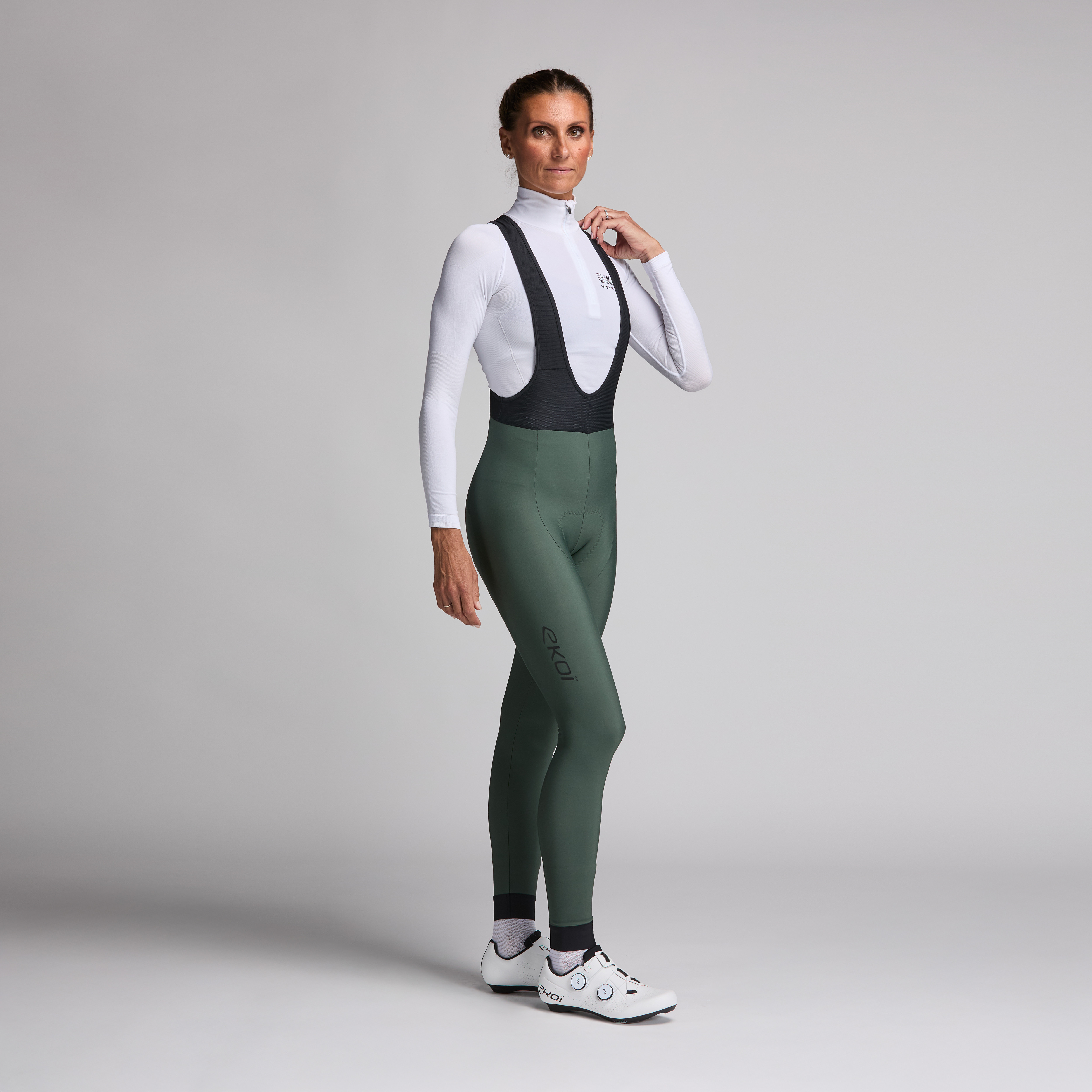 EKOI Perf SUPERROUBAIX Green Bib Tights Women - EKOI