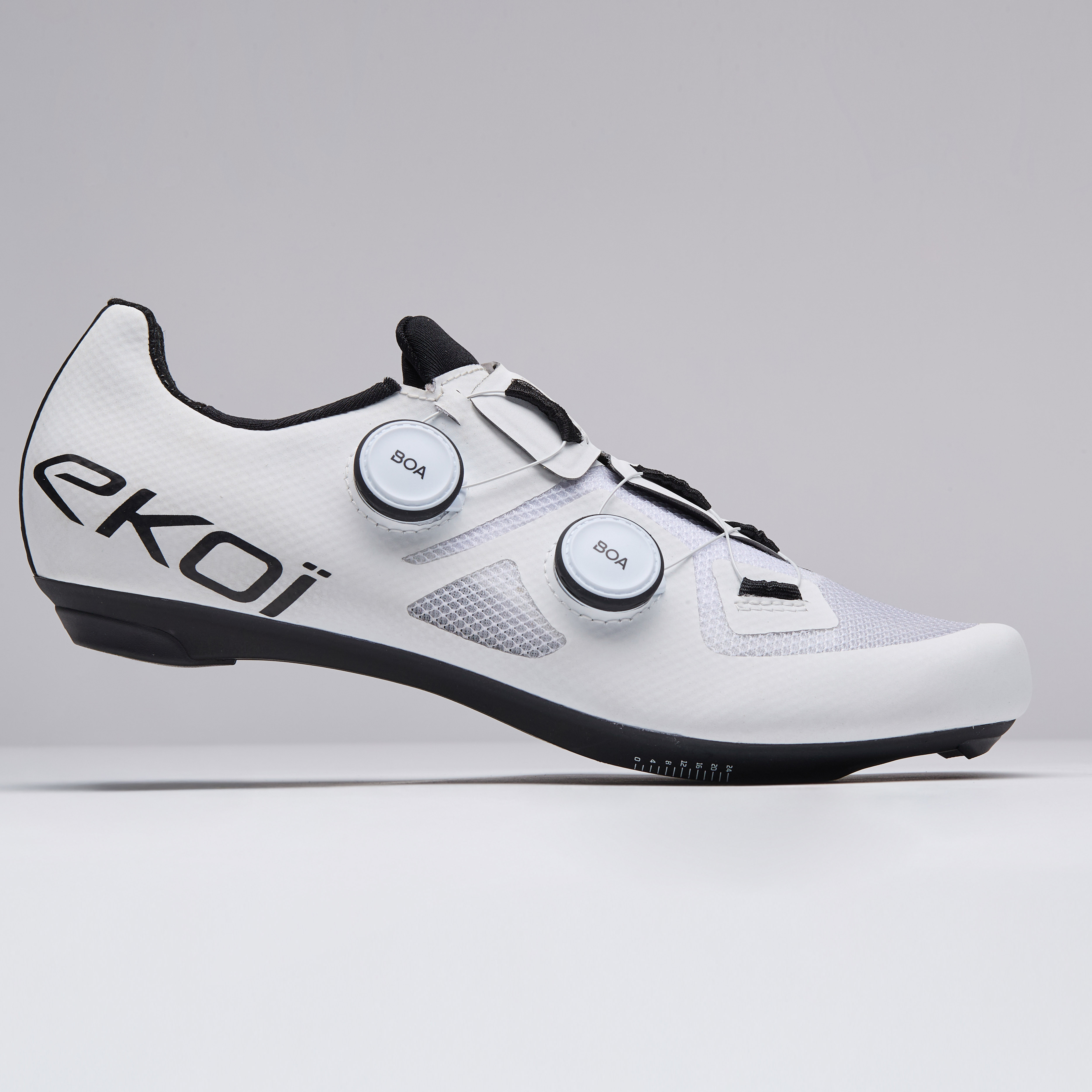 Scarpe da strada EKOI Perf R4 LIGHT CARBON INSERT Bianco - EKOI