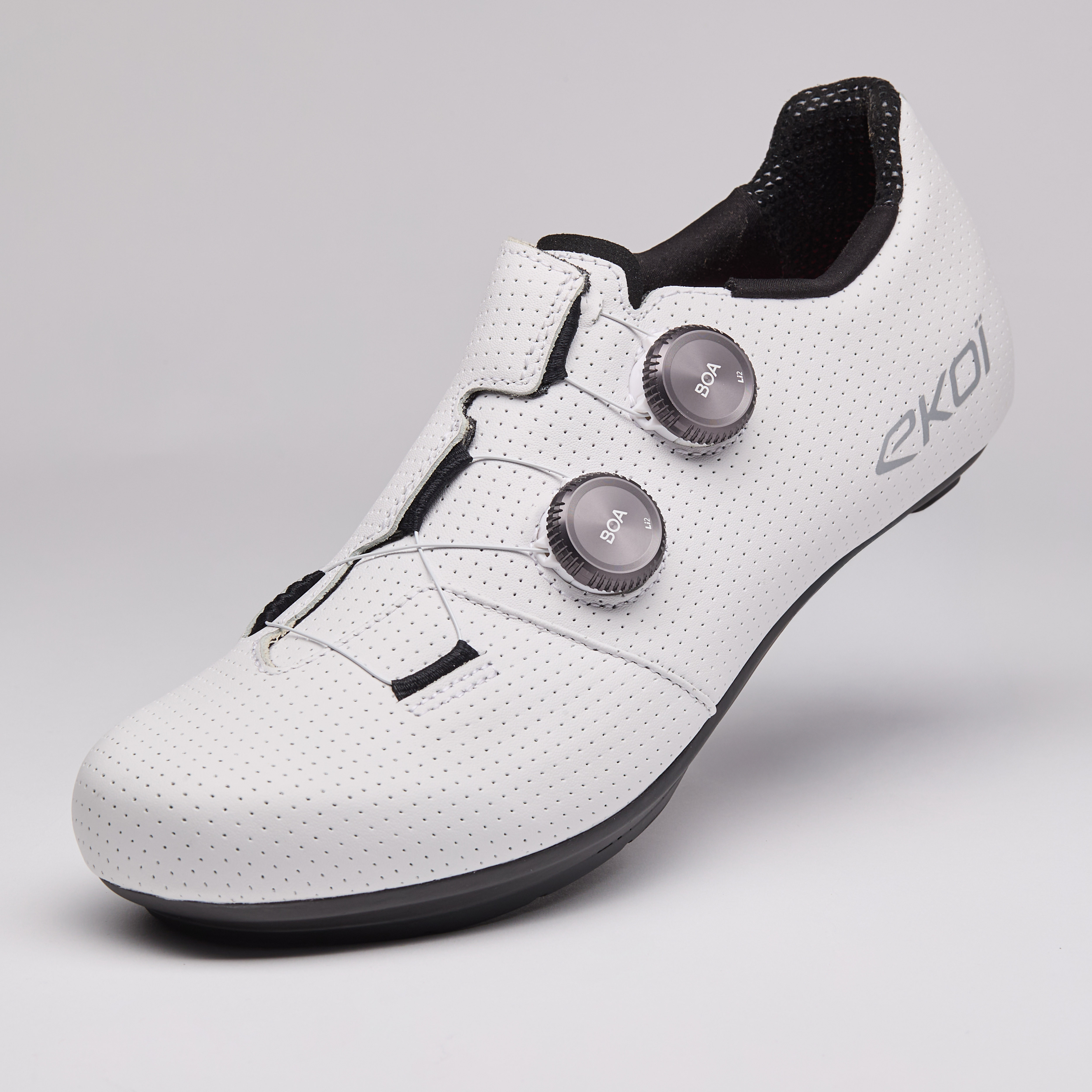 Fietsschoenen PW8 C12 Lederen Pro Volledig Gevlochten Carbon - EKOI