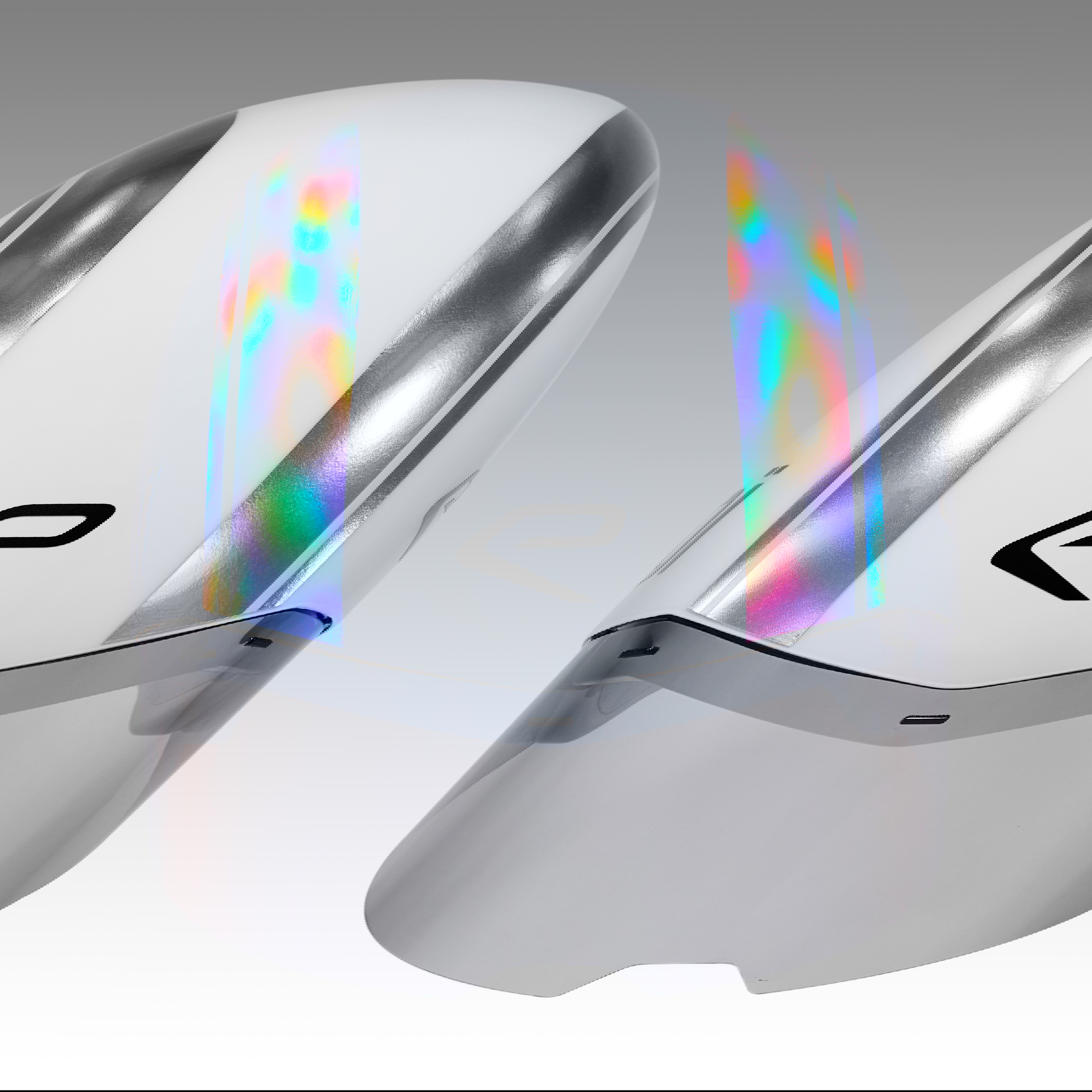 EKOI Racing PURE AERO Spiegel Cat2 Weiß Holo Silber Helm - EKOI