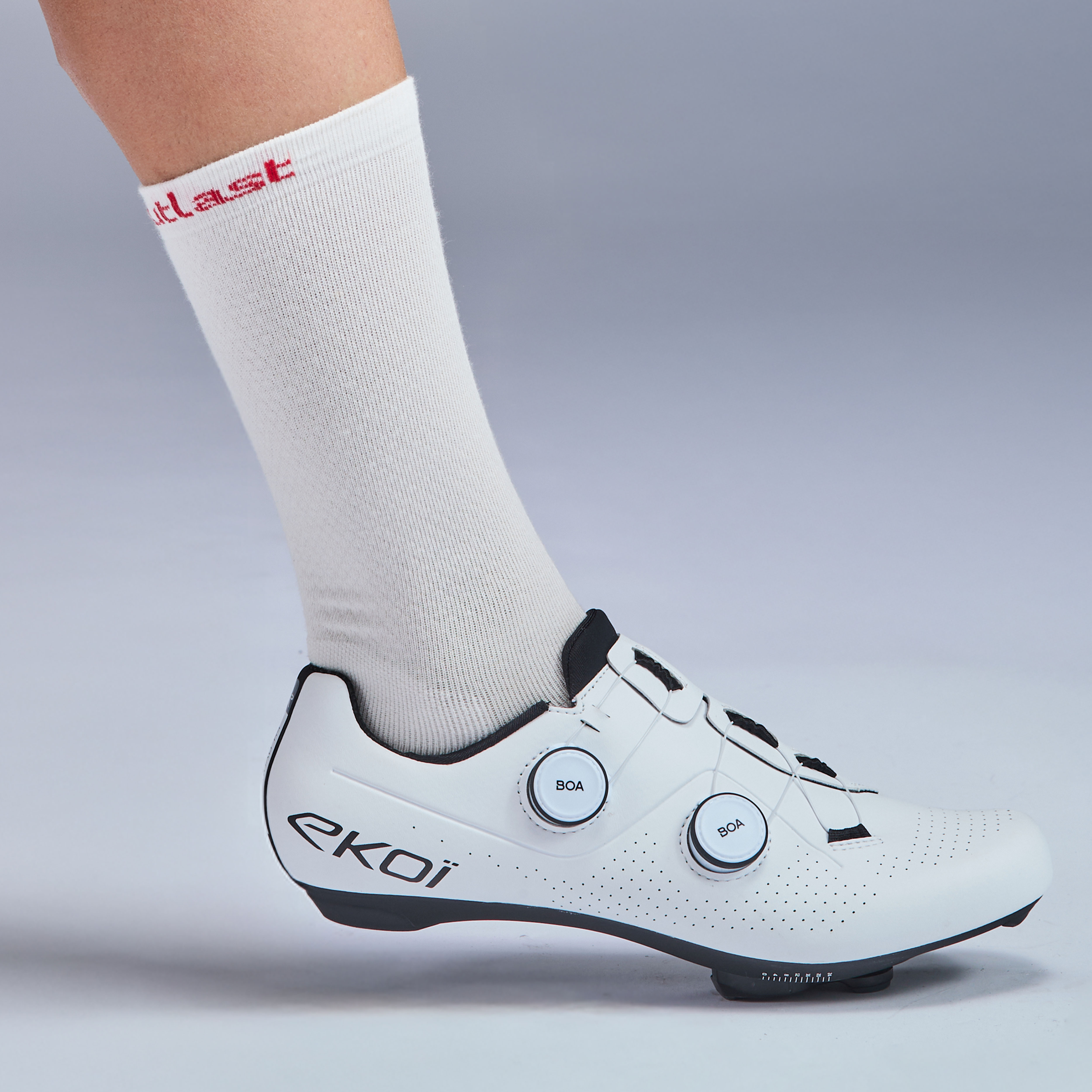 Winter socks EKOI Racing OUTLAST 20cm White - EKOI
