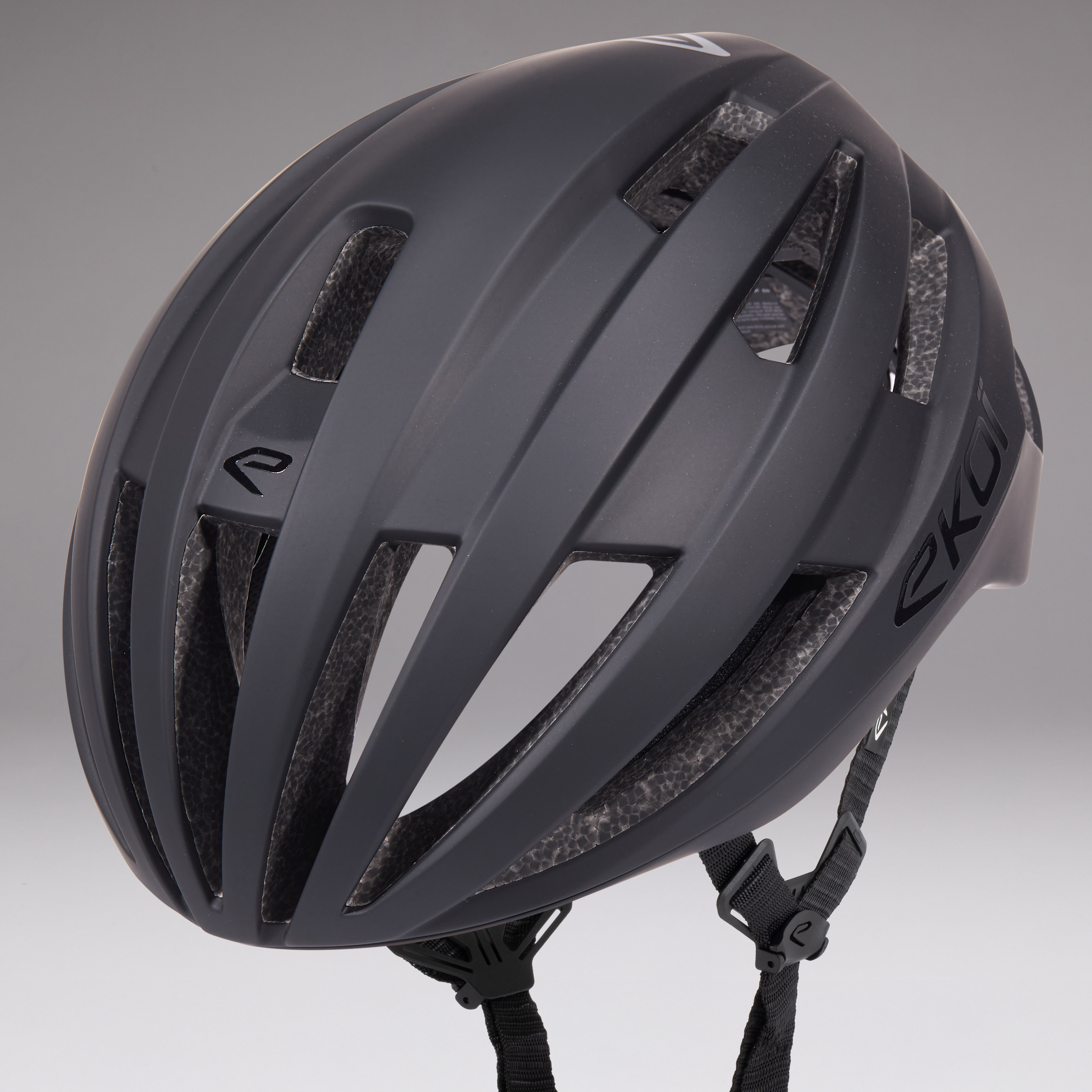 Helmet EKOI Perf GARA Matte Black Black Logo - EKOI