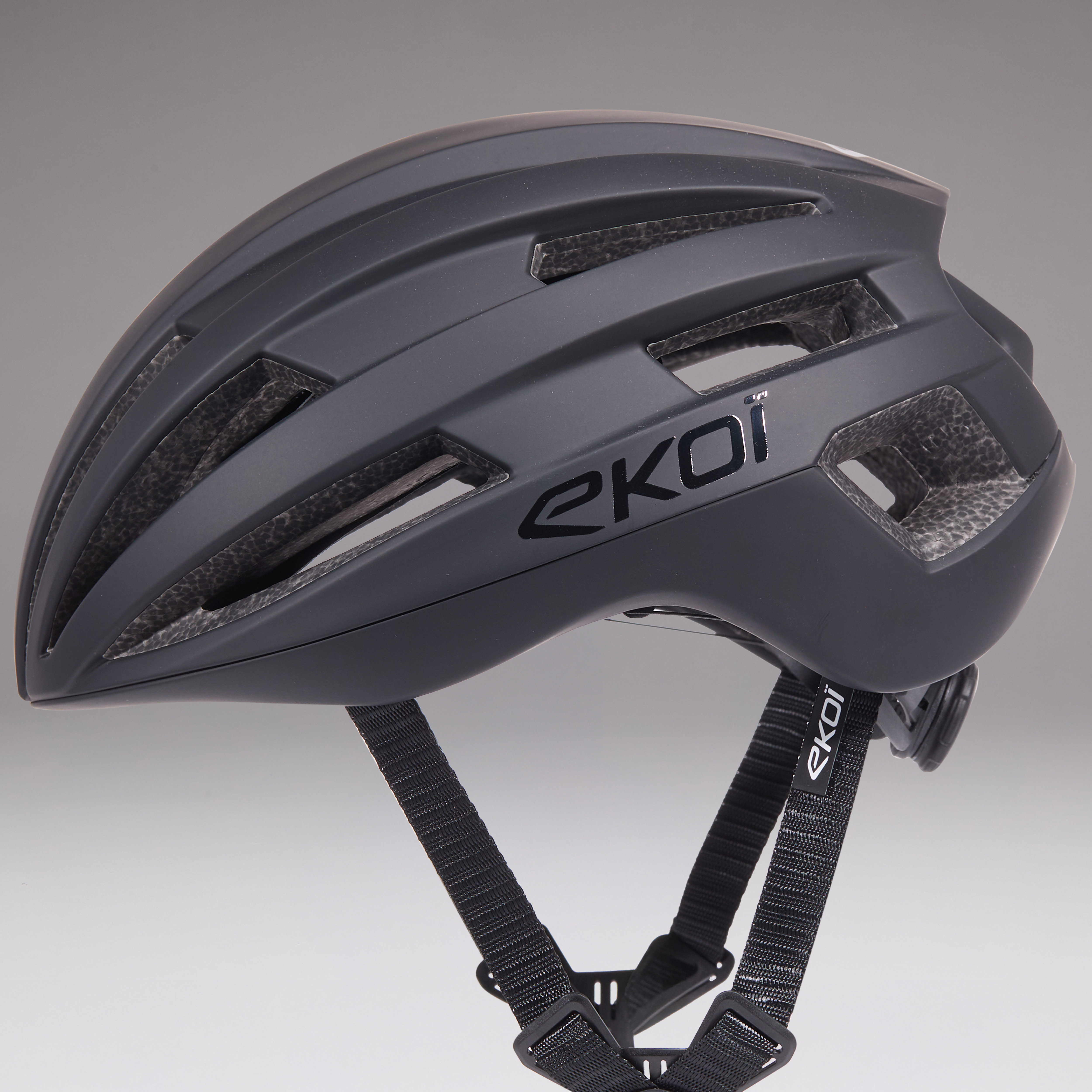 Helmet EKOI Perf GARA Matte Black Black Logo - EKOI