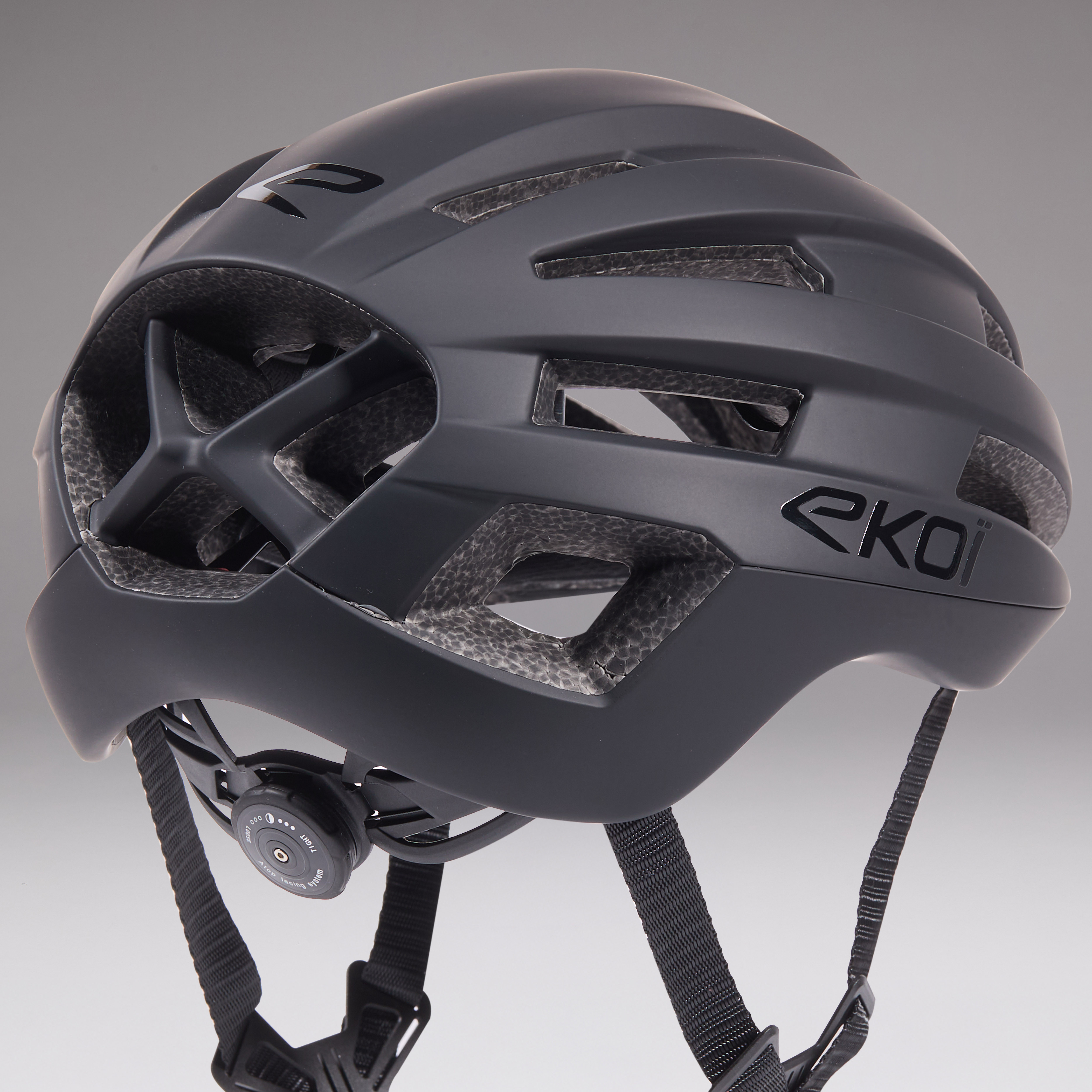 EKOI Perf GARA Helm Mattschwarz Logo Schwarz - EKOI