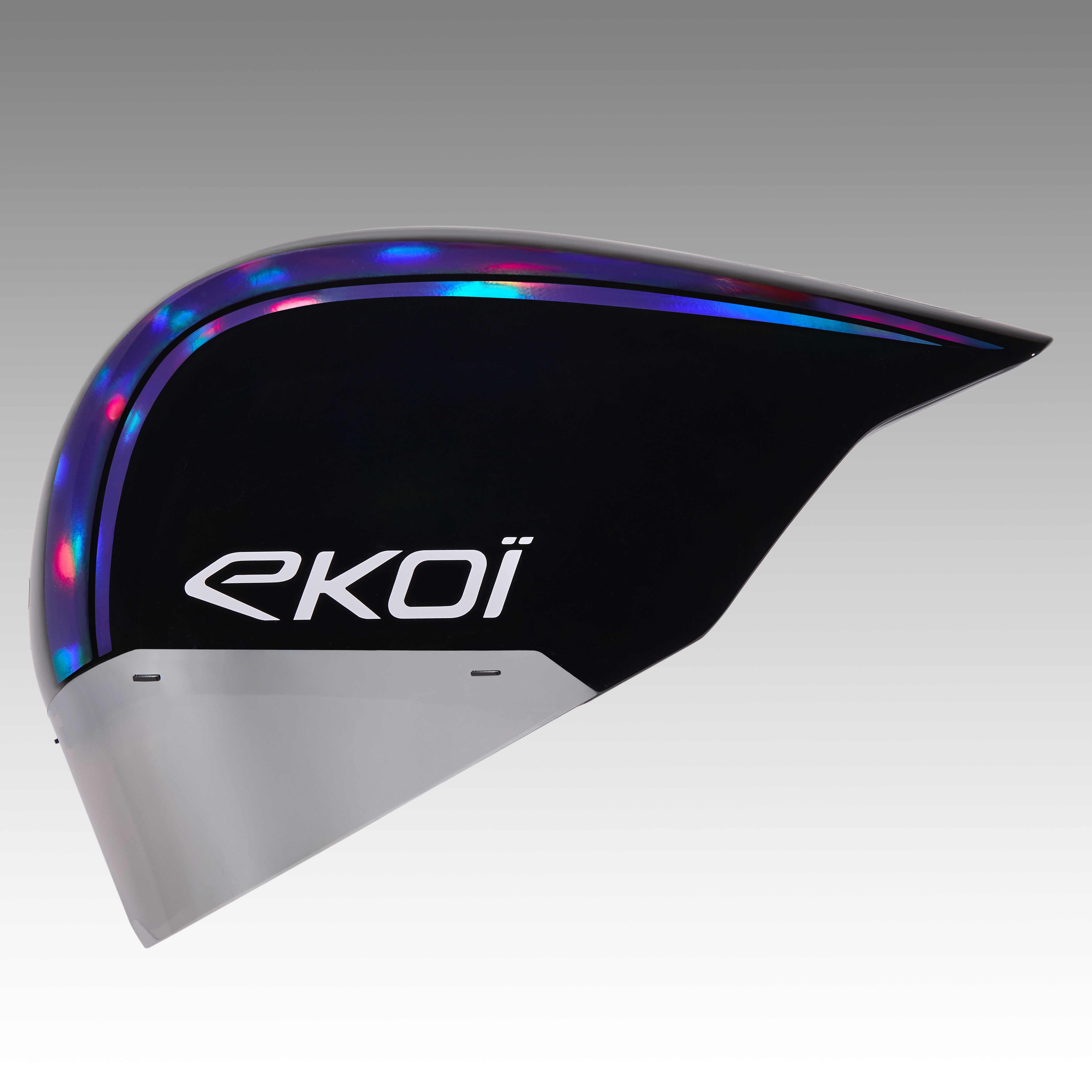 EKOI Racing PURE AERO Mirror Cat2 Black Holo Purple Helmet - EKOI