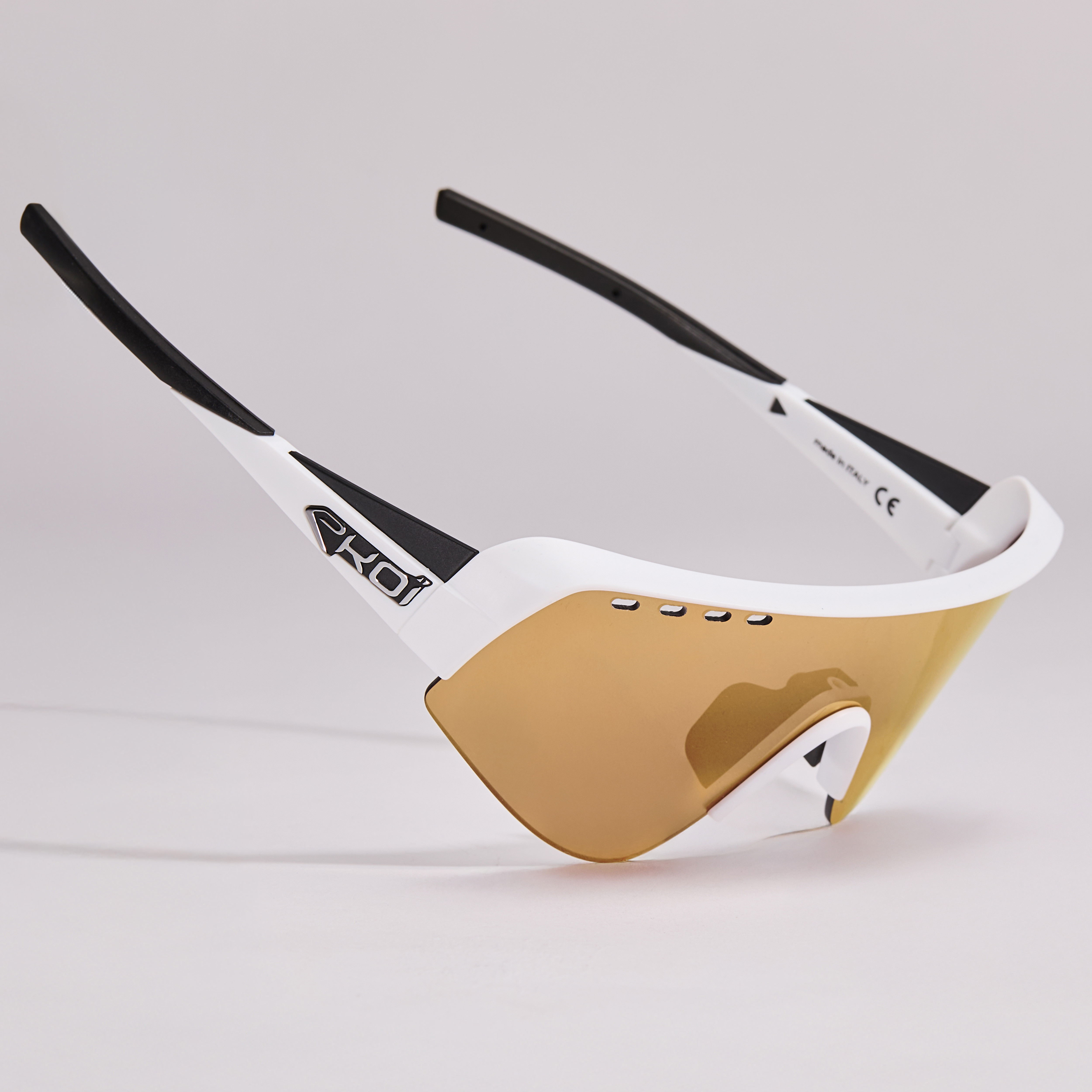 Glasses EKOI Racing TWENTY White REVO Gold Cat3 - EKOI