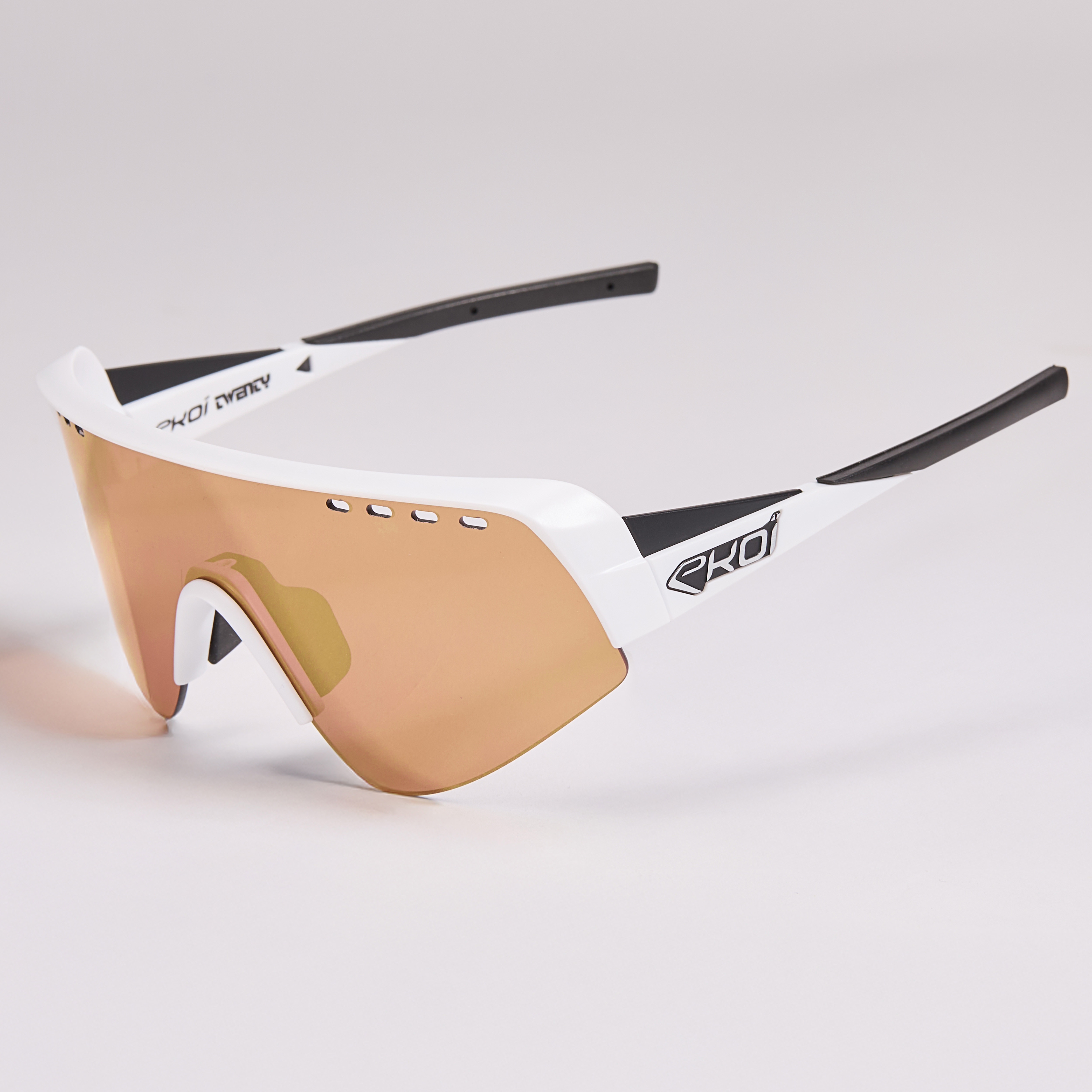 Glasses EKOI Racing TWENTY White REVO Gold Cat3 - EKOI