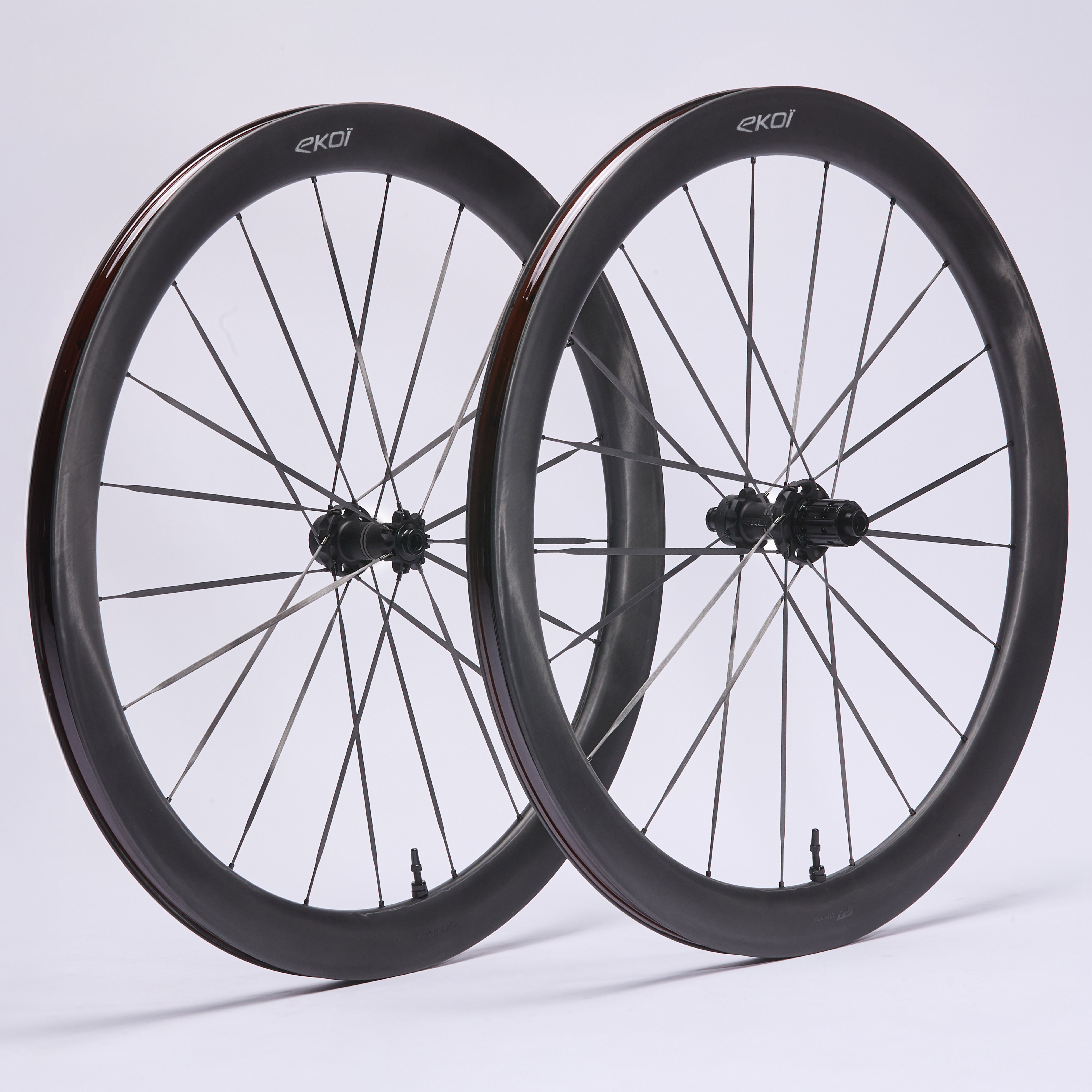 Hjulpar EKOI Kolfiber 50 mm Helsvart SRAM Light - EKOI